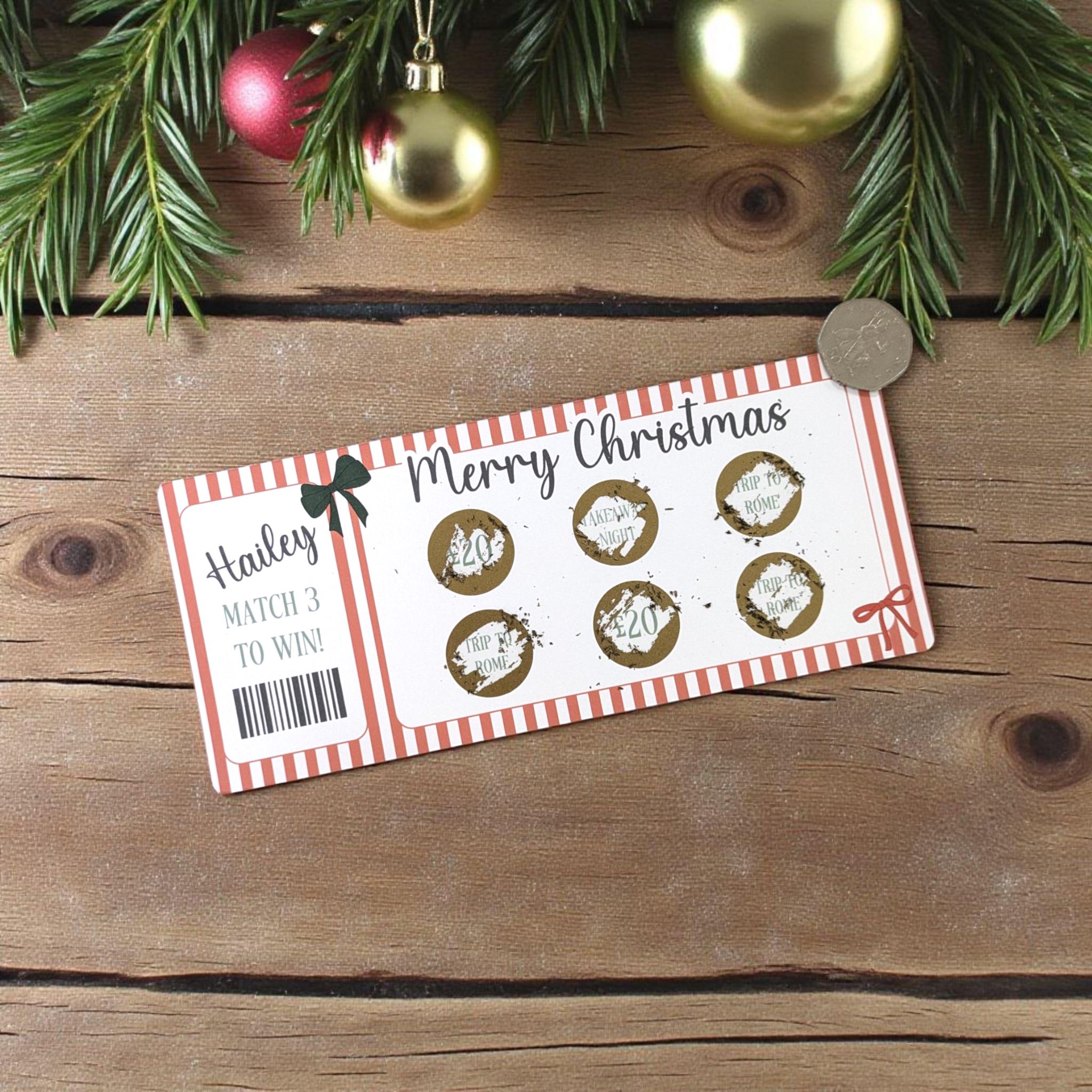 Surprise Trip Christmas Scratch Card Reveal Ticket Reveal Concert ...