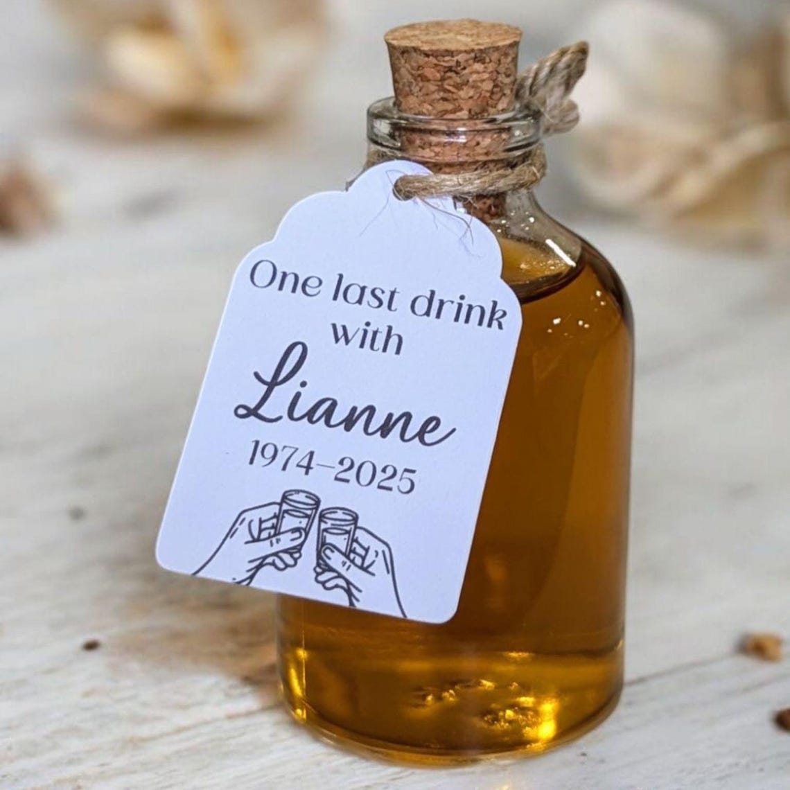 Personalised Funeral Favors Memorial Gift Favours Memorial Bottles in ...