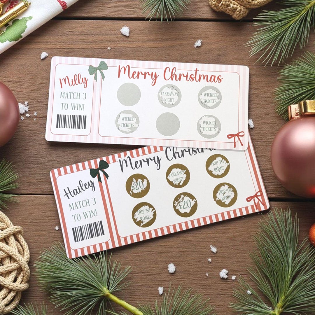 Surprise Trip Christmas Scratch Card Reveal Ticket Reveal Concert ...