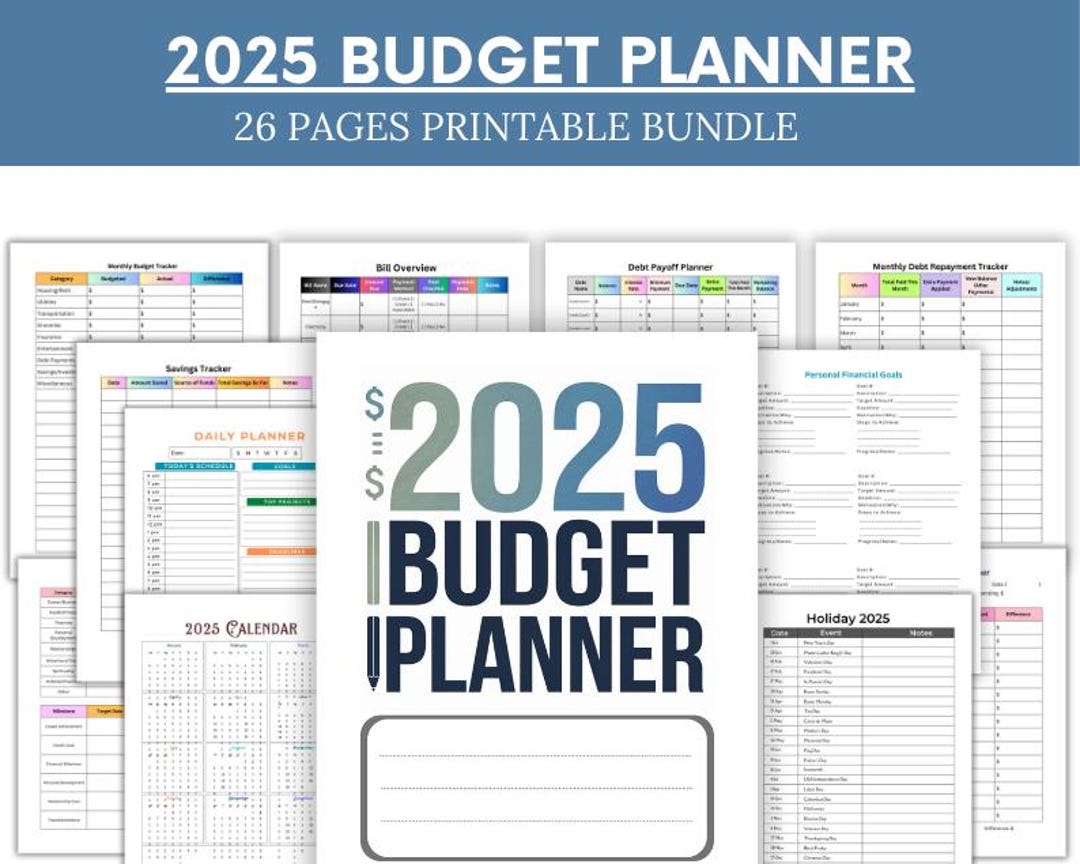 2025 Budget Planner – Printable Finance Organizer (digital Download) - Etsy