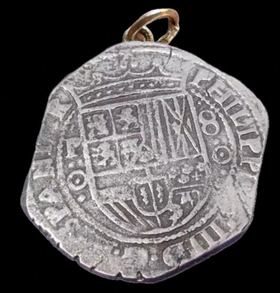1650 Spanish Pirate Shipwreck Cob Coin 8 Reales PEWTER Coin PENDANT ...
