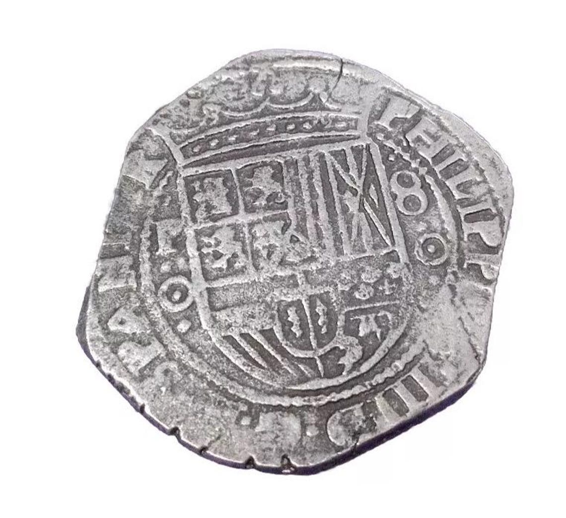 Real 925 Sterling Silver 1650 Spanish Cob 8 Reales Silver Coin - Etsy