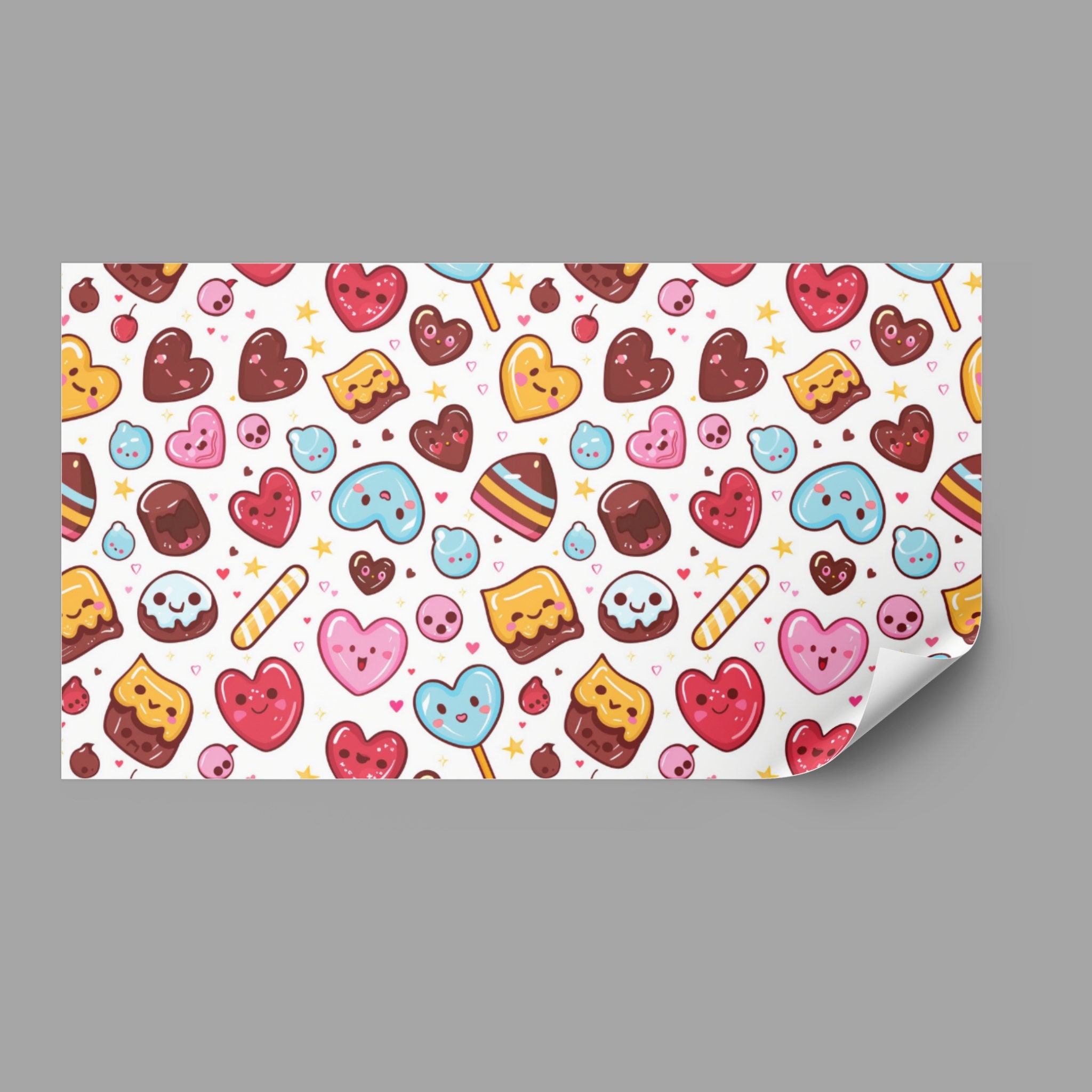10 Seamless Cute Kawaii Patterns, High Quality, Minimal Designs, JPG ...