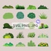 20 Lush Bush & Foliage Bundle | High-res 5000x5000px for Print, POD ...