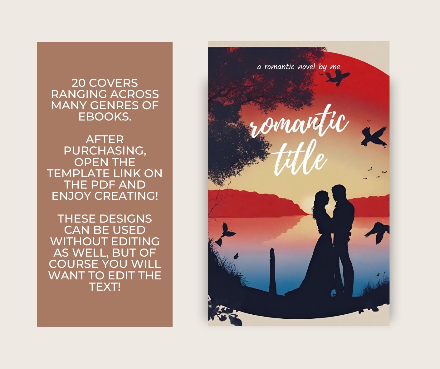 20 Book Cover Canva Templates, All Styles & Genres Easy Drag Drop Edit ...