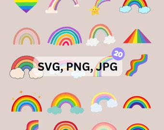 20 Clouds Sky Design Bundle, Cloud Clip Art, Cloud Designs, Cut Files ...