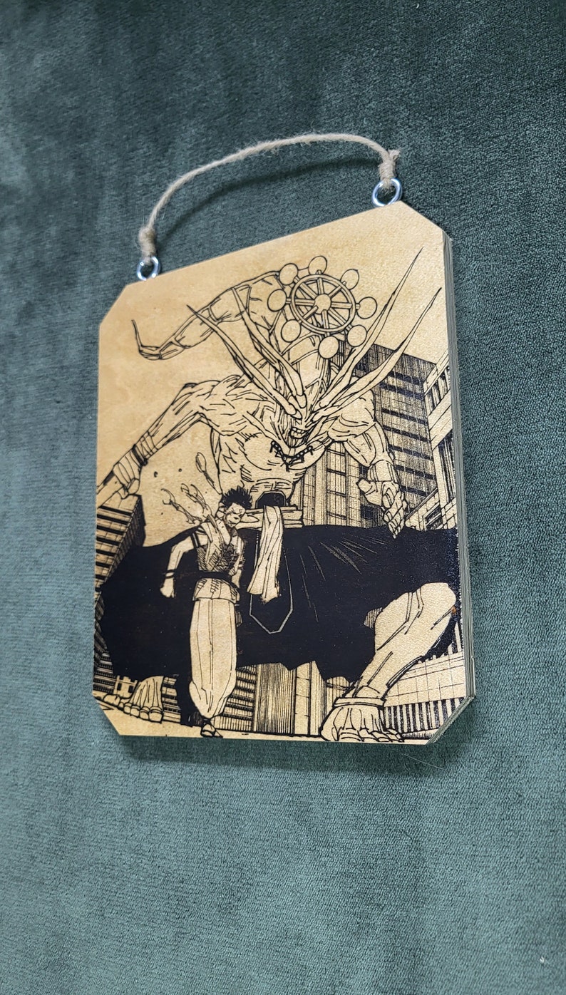 Jujutsu Kaisen Sukuna & Mahoraga Custom Hand Painted Anime Wall Art ...