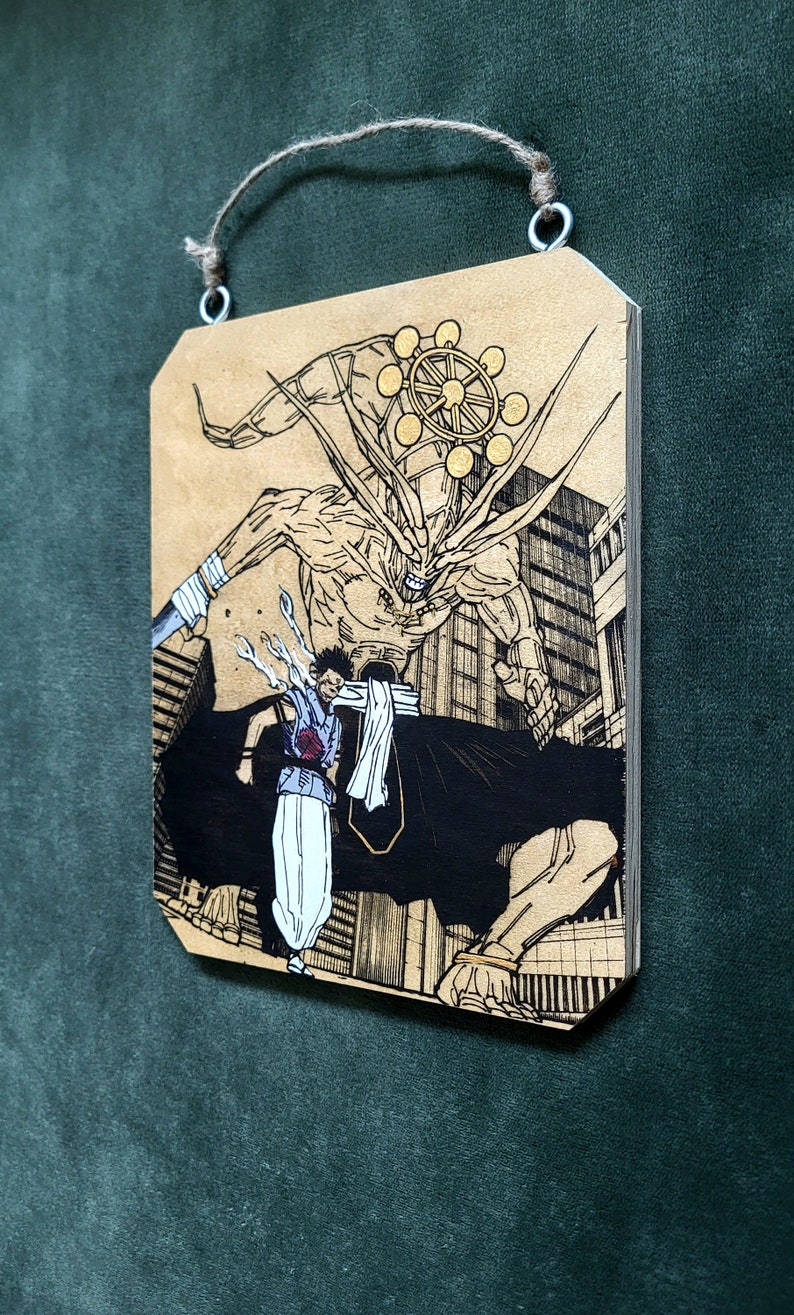 Jujutsu Kaisen Sukuna & Mahoraga Custom Hand Painted Anime Wall Art ...