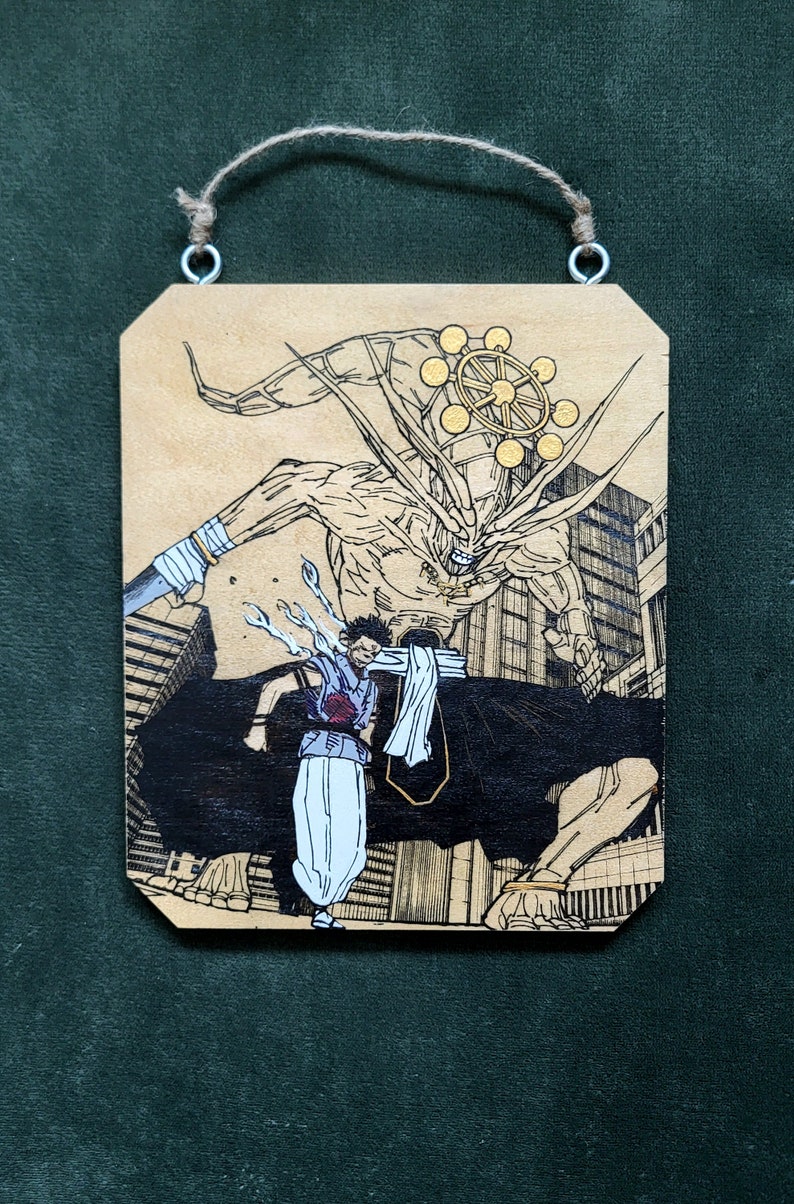 Jujutsu Kaisen Sukuna & Mahoraga Custom Hand Painted Anime Wall Art ...