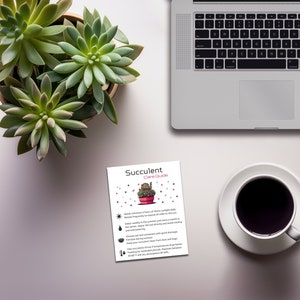 Succulent Care Card, Plant Card, Mini Care Cards, Plant Label, Care ...