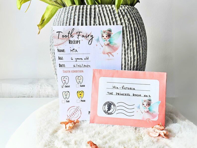Tooth Fairy DIY Envelope Printable Kit Lost Tooth Gift Personalized Fairy Dust Moments for Kids ...