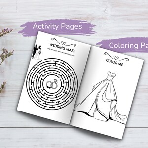 Kids Wedding Coloring and Wedding Activity Book: Fun Coloring & Games ...