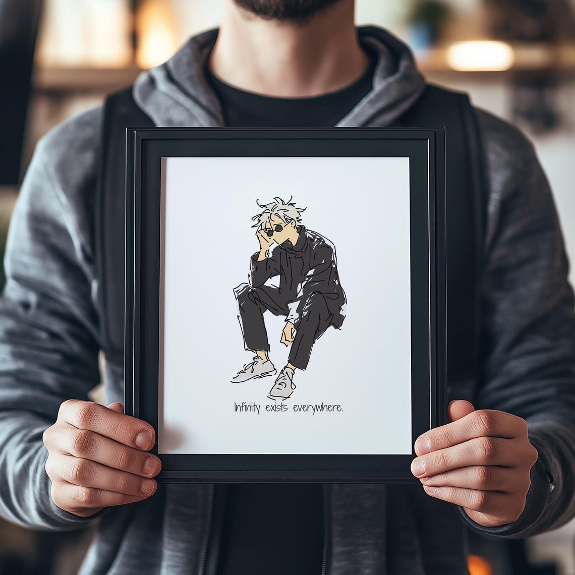 Gojo Printable Wall Art, Same Day Anime Gift, Last Minute Gift Idea ...
