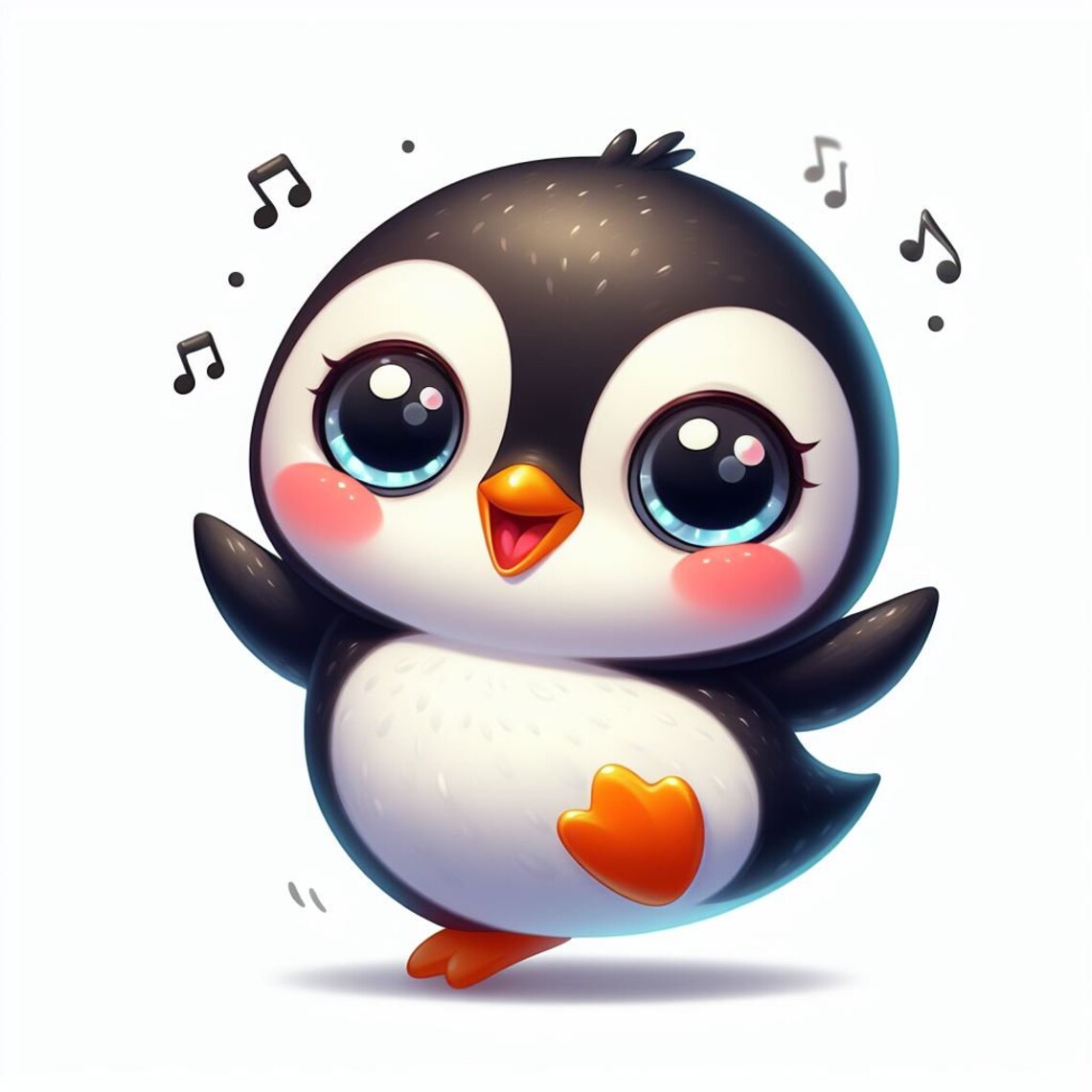 12 Cute Little Penguins | Collection | Cartoon | Digital Art Design - Etsy