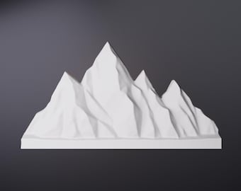Mountain Range 3D STL Model for CNC Engraving, Wall Sculpture, Aspire ...