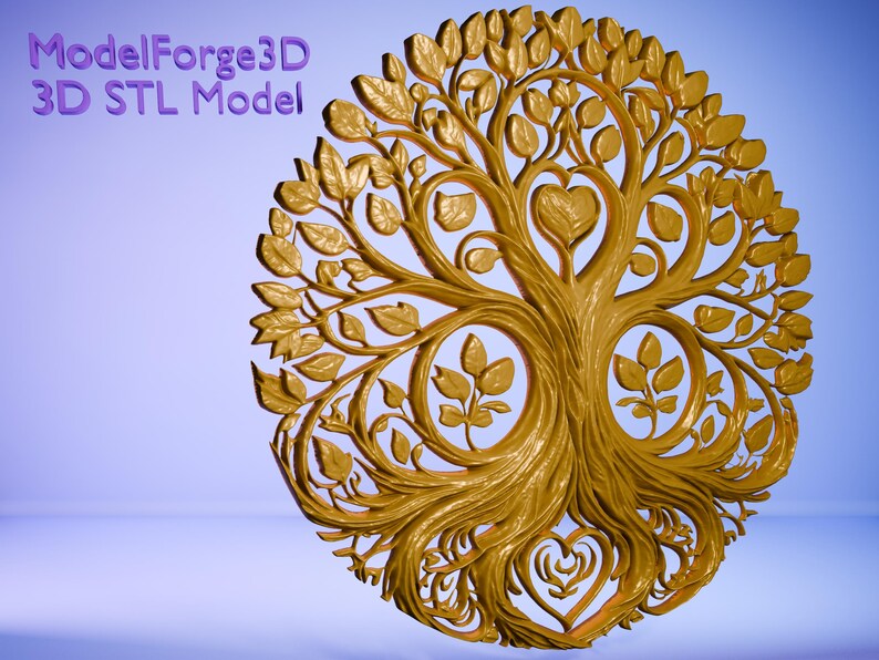 Tree of Life 3D STL Model for CNC, Aspire, Artcam, 3D Printer, Relief ...