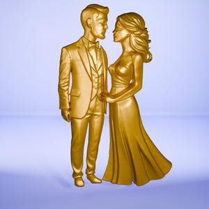 Bride and Groom 3D STL Mode - Etsy