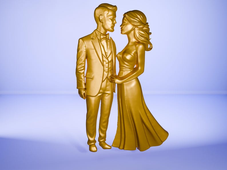 Bride and Groom 3D STL Mode - Etsy