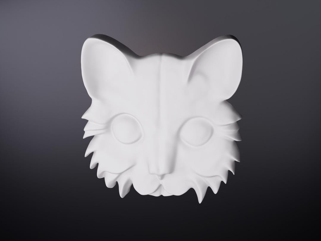 Cat Head 3D STL Model for CNC Engraving, Wall Decor, Aspire & Artcam ...