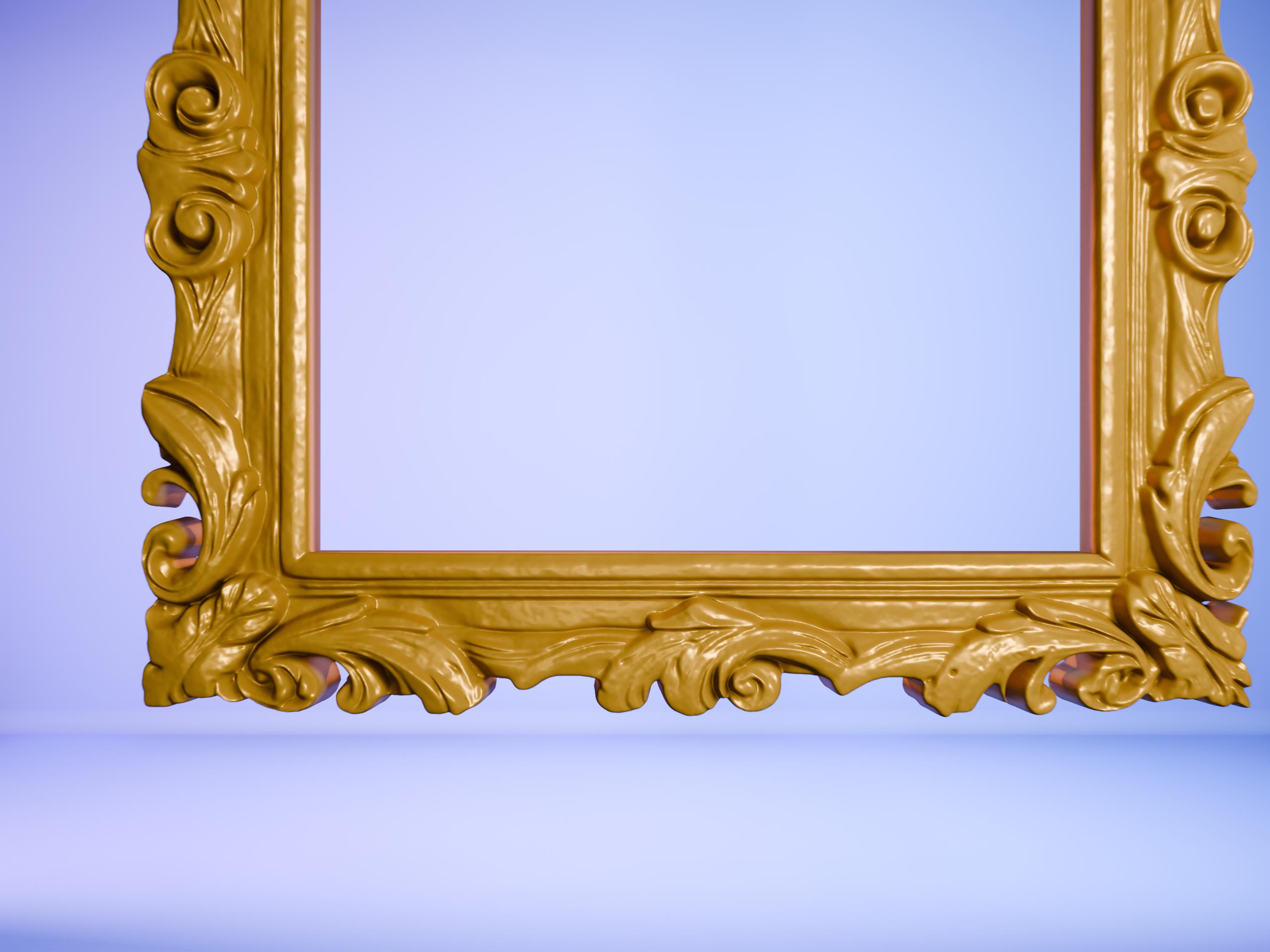 Decorative Frame Bas-relief 3D Model STL - Etsy