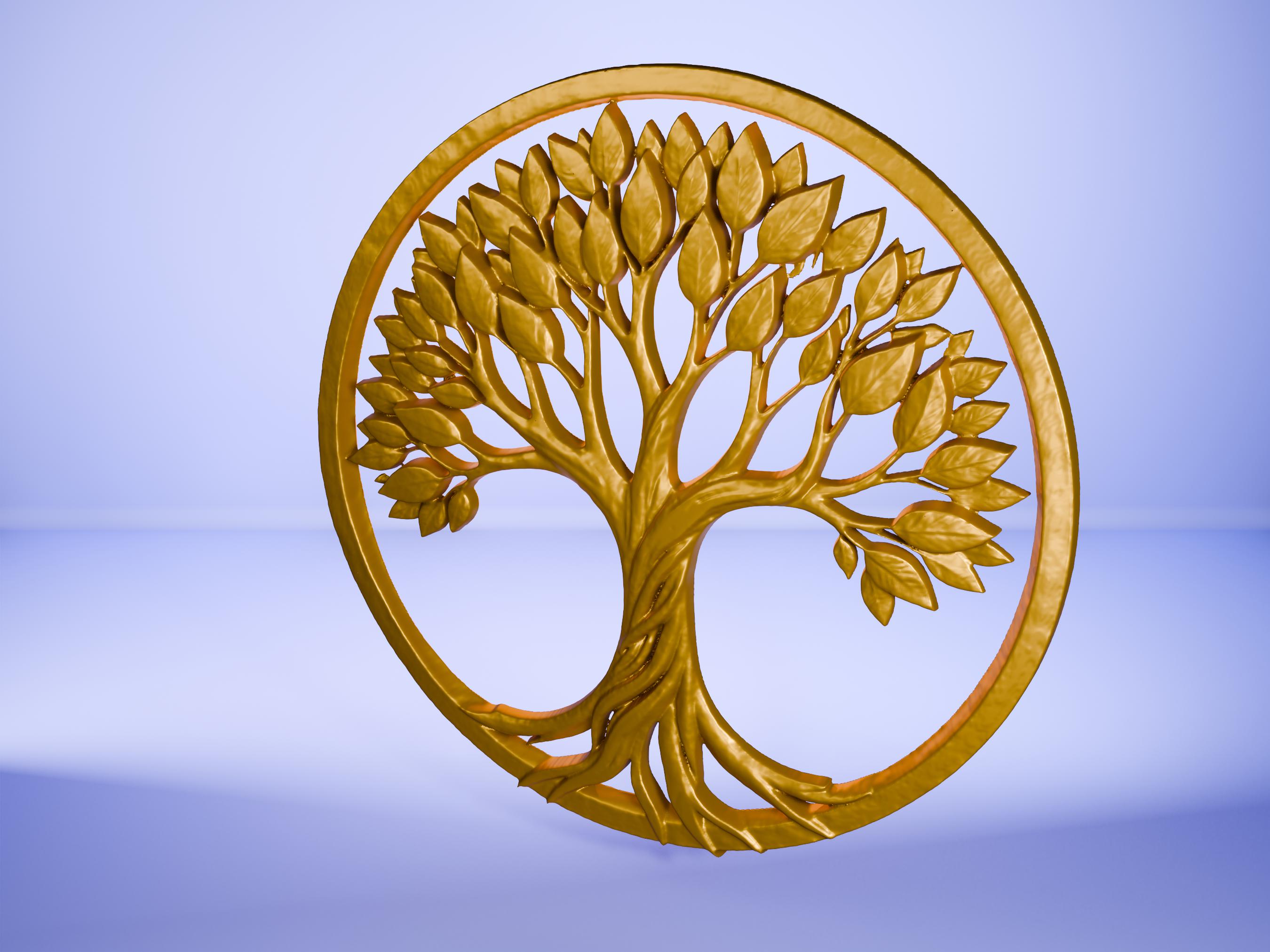 Tree of Life 3D STL Model for 3D Printing, CNC Relief, Woodworking ...