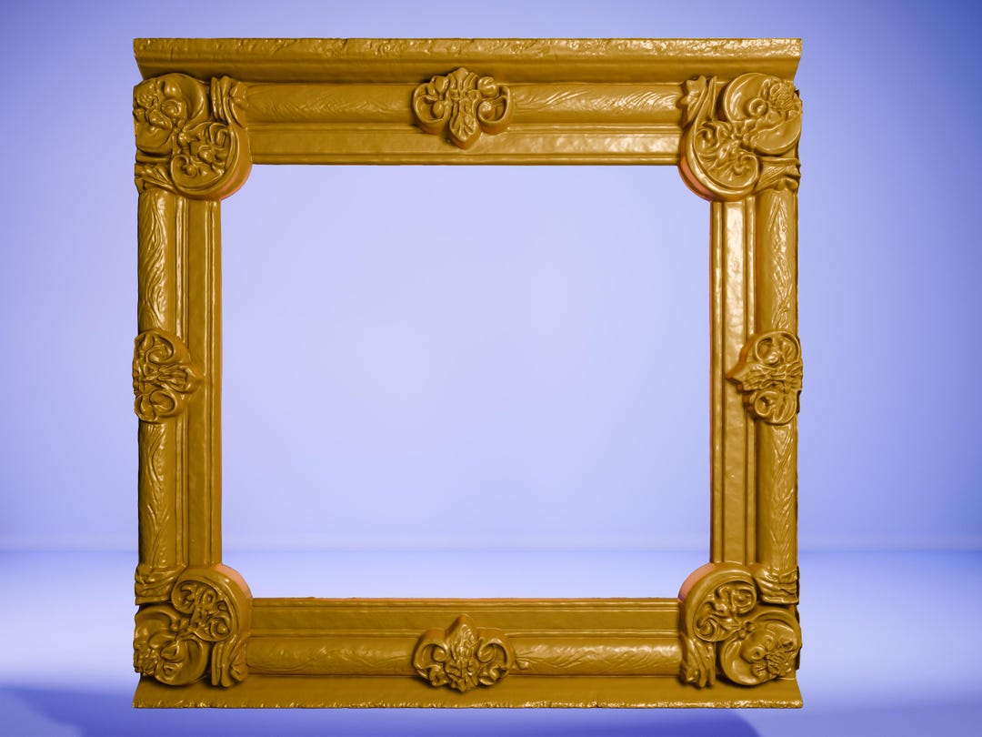 Decorative Frame Bas-relief 3D Model STL - Etsy