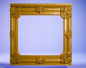 Decorative Frame Bas-relief 3D Model STL - Etsy