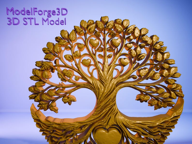 Tree of Life Foundation of Love 3D STL Model - Etsy
