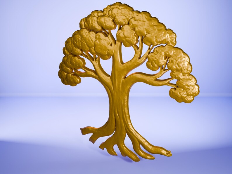 Tree 3D STL Model for Artcam, 3D Printer, CNC Relief, Woodworking, Wall ...