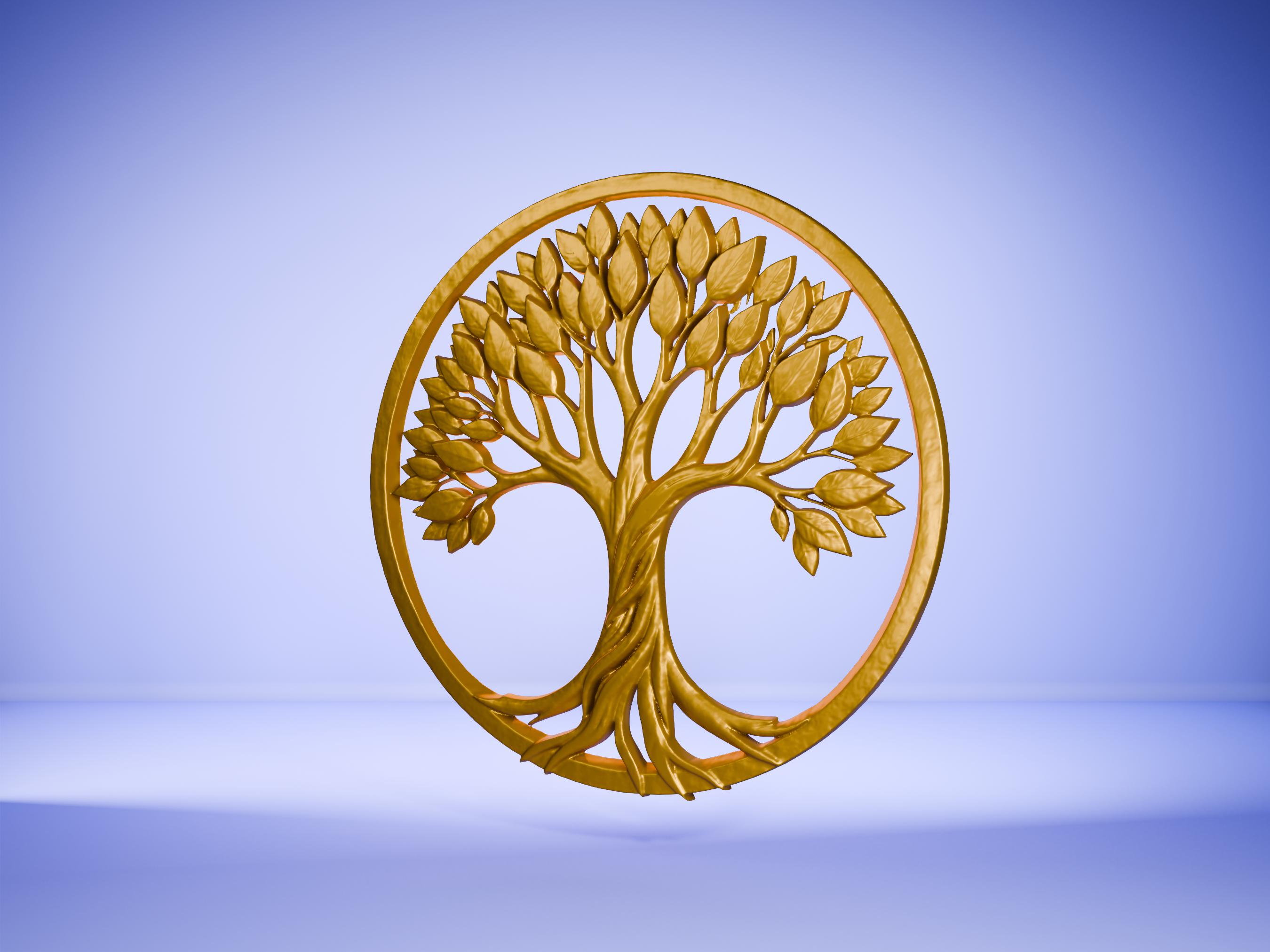 Tree of Life 3D STL Model for 3D Printing, CNC Relief, Woodworking ...