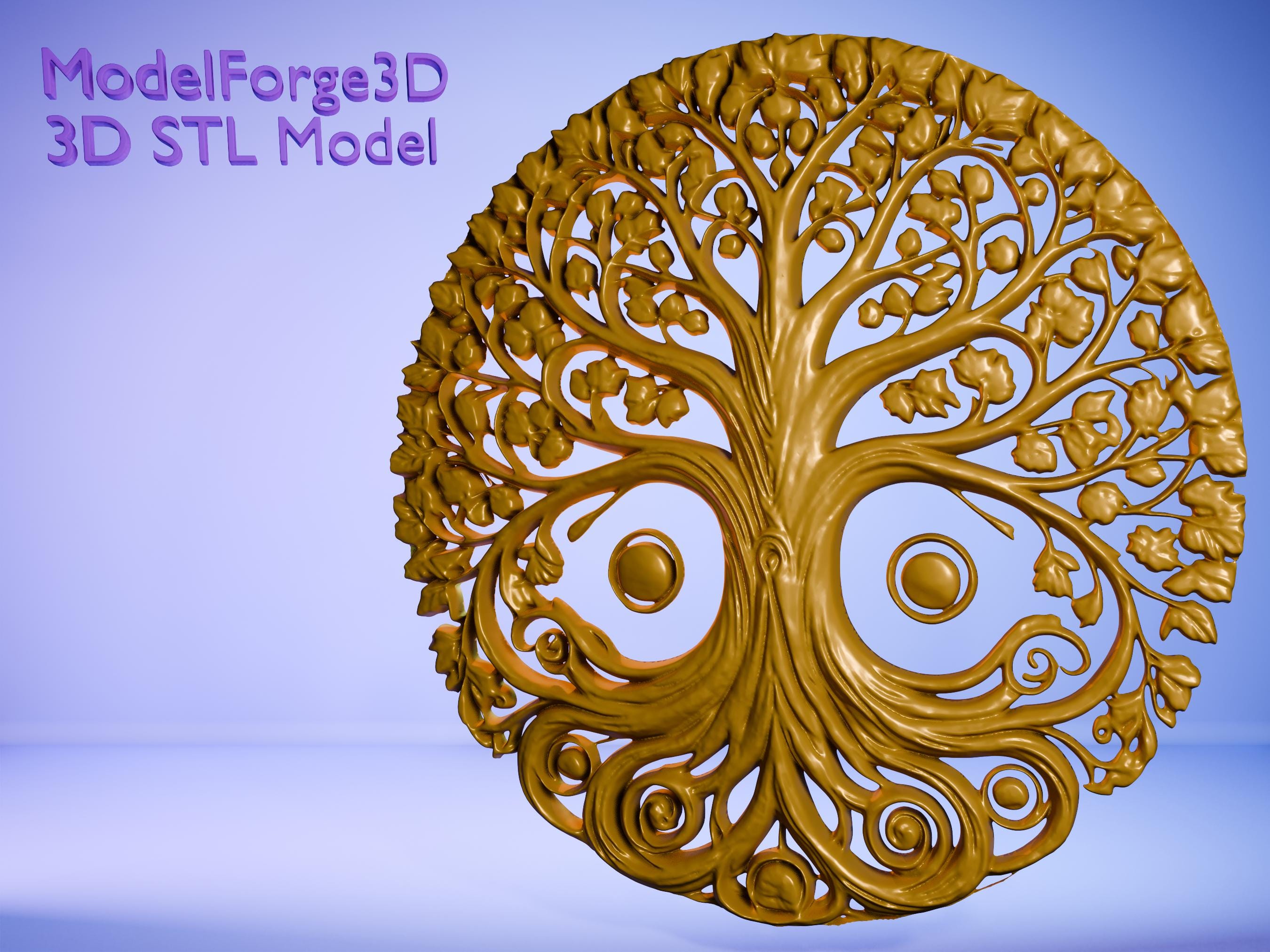 Tree of Life 3D STL Model for CNC, Aspire, Artcam, 3D Printer, Relief ...