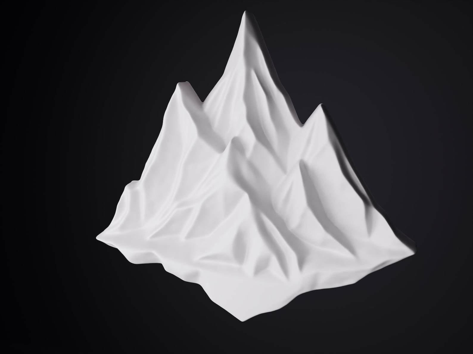 Mountain Landscape 3D STL Model for CNC Engraving, Wall Decor, Aspire ...