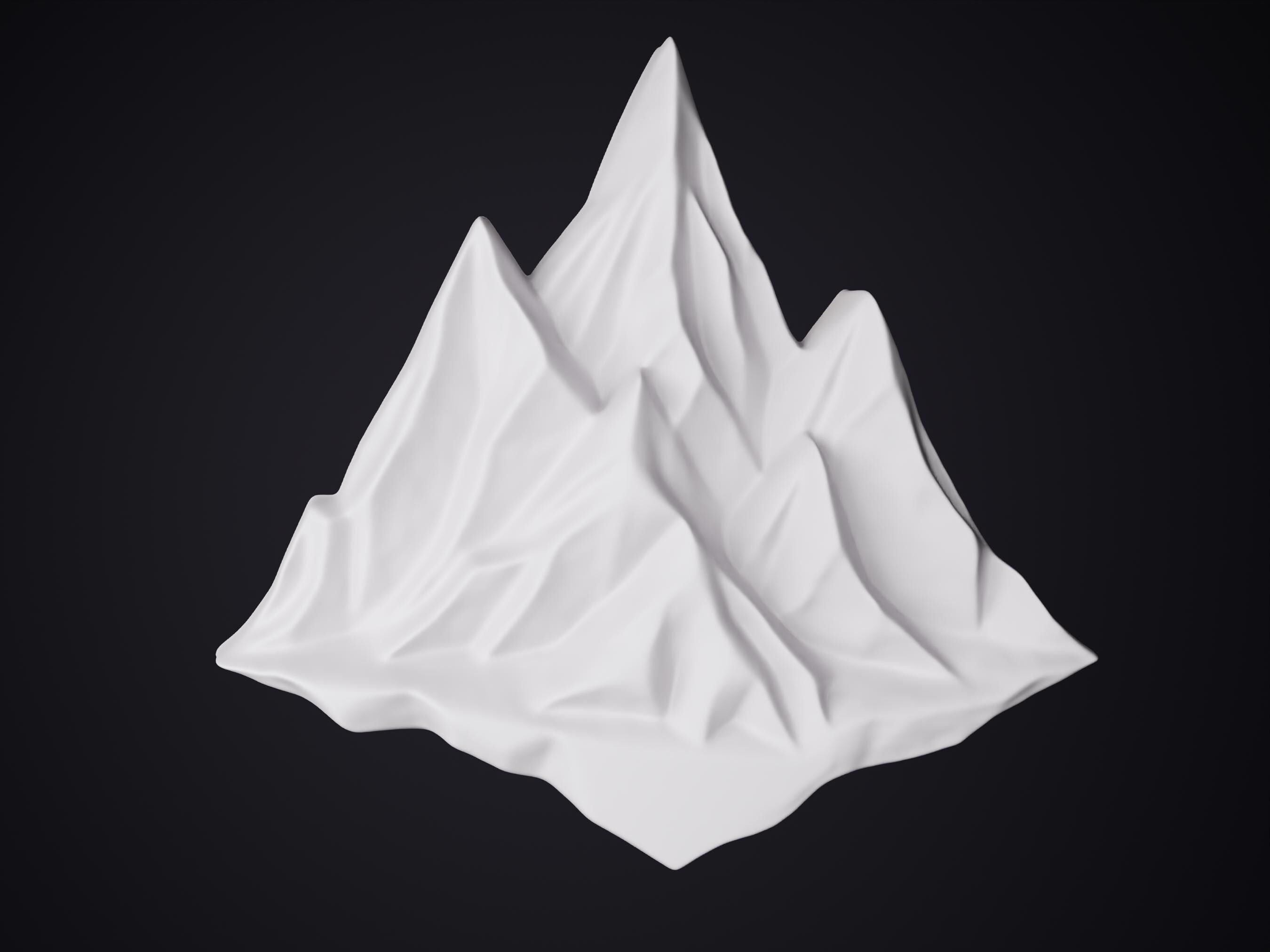Mountain Landscape 3D STL Model for CNC Engraving, Wall Decor, Aspire ...