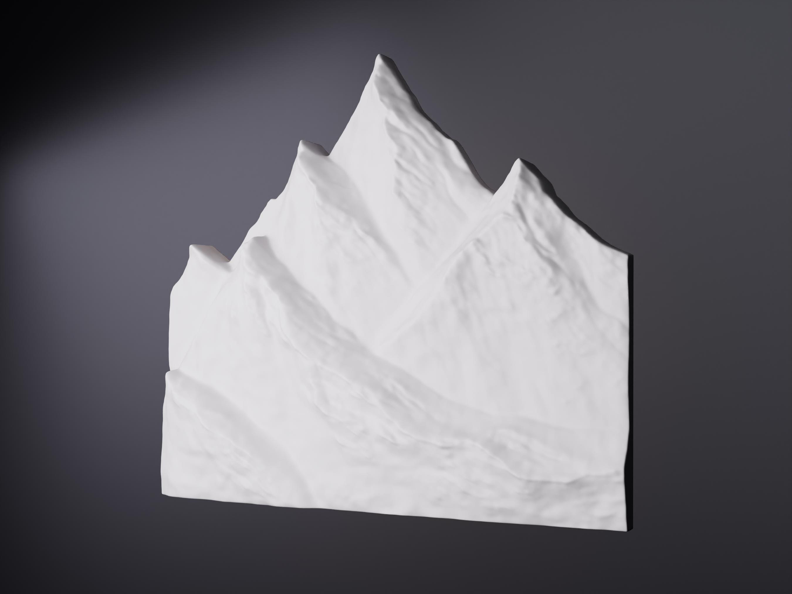 Mountain Range 3D STL Model for CNC Engraving, Wall Sculpture, Aspire ...