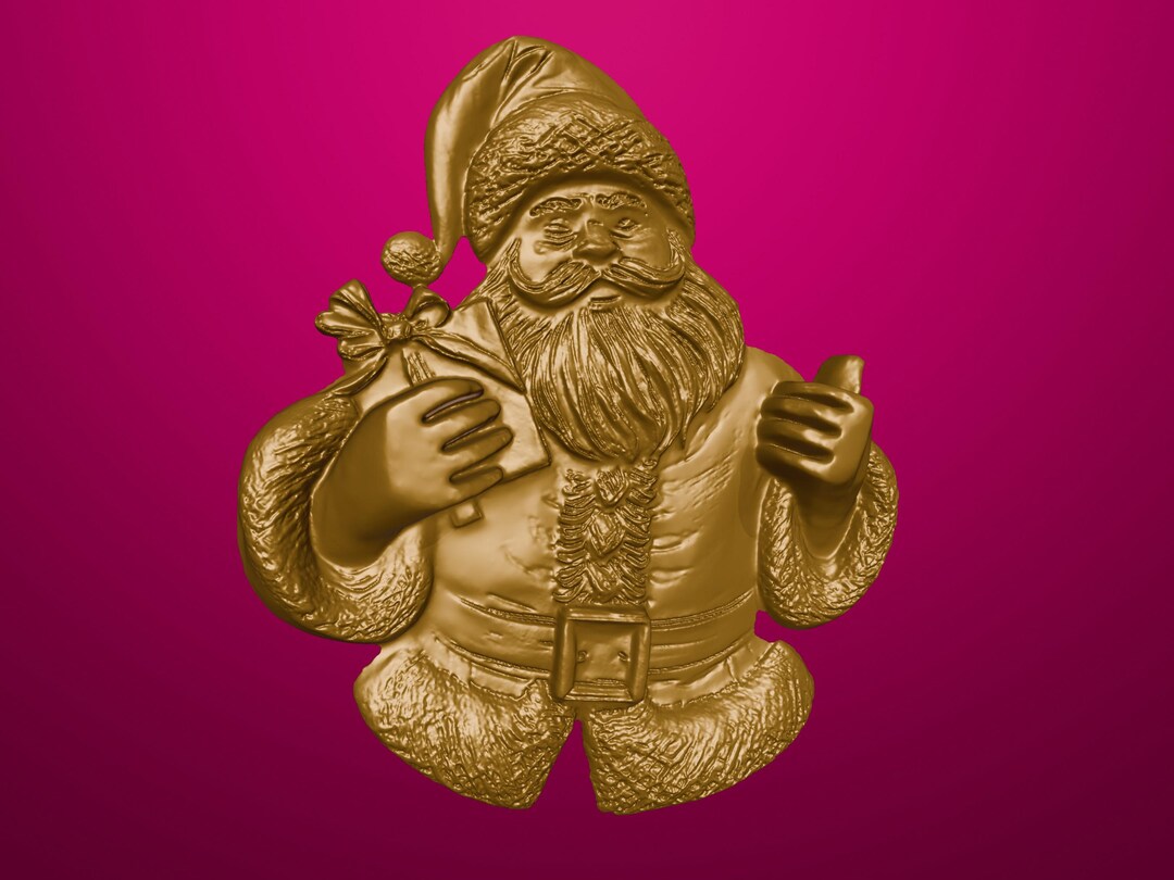 Dwarf Santa Claus With Gift 3D STL Model for Aspire Artcam CNC Relief ...