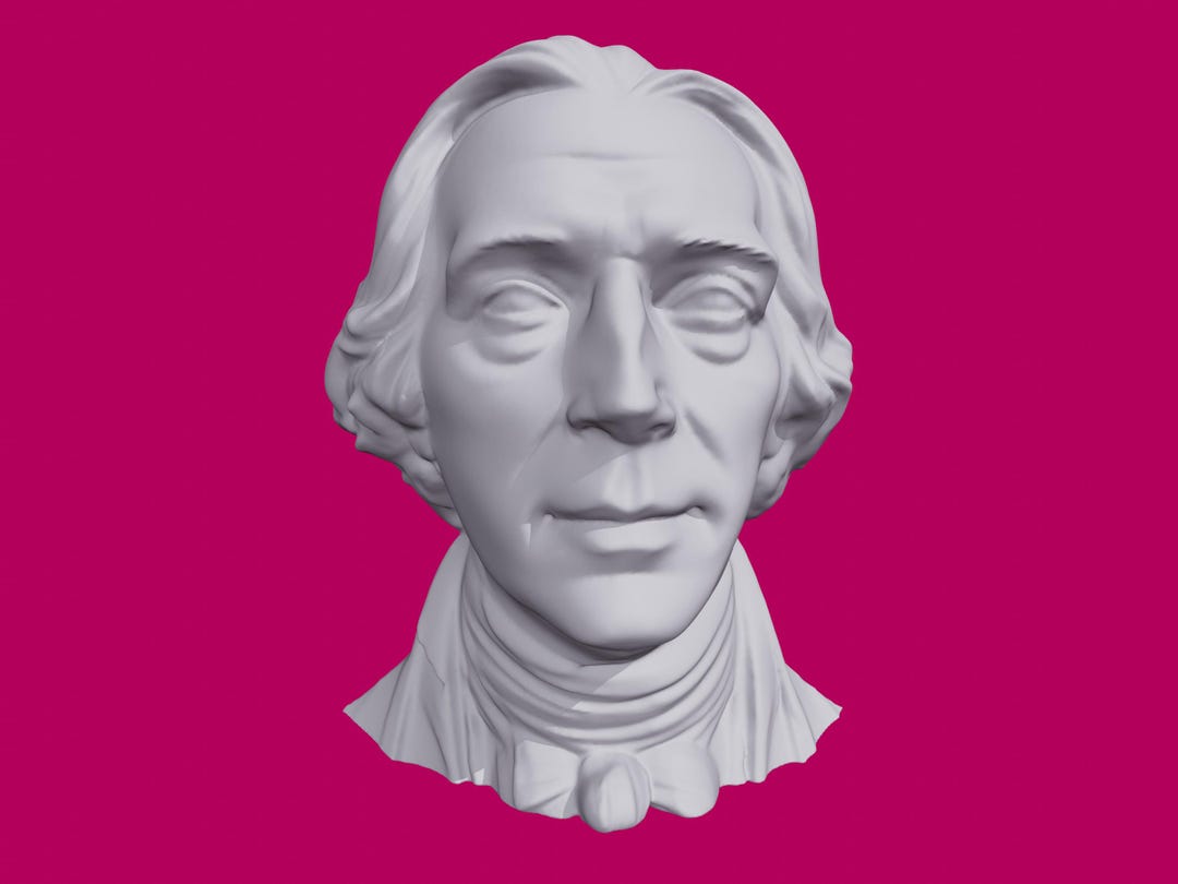 3D Printable Bust of James Madison STL File Founding Father and U.S ...