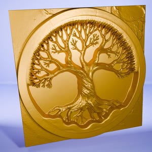 Round Tree of Life 3D STL Model for 3D Printing, CNC Relief ...