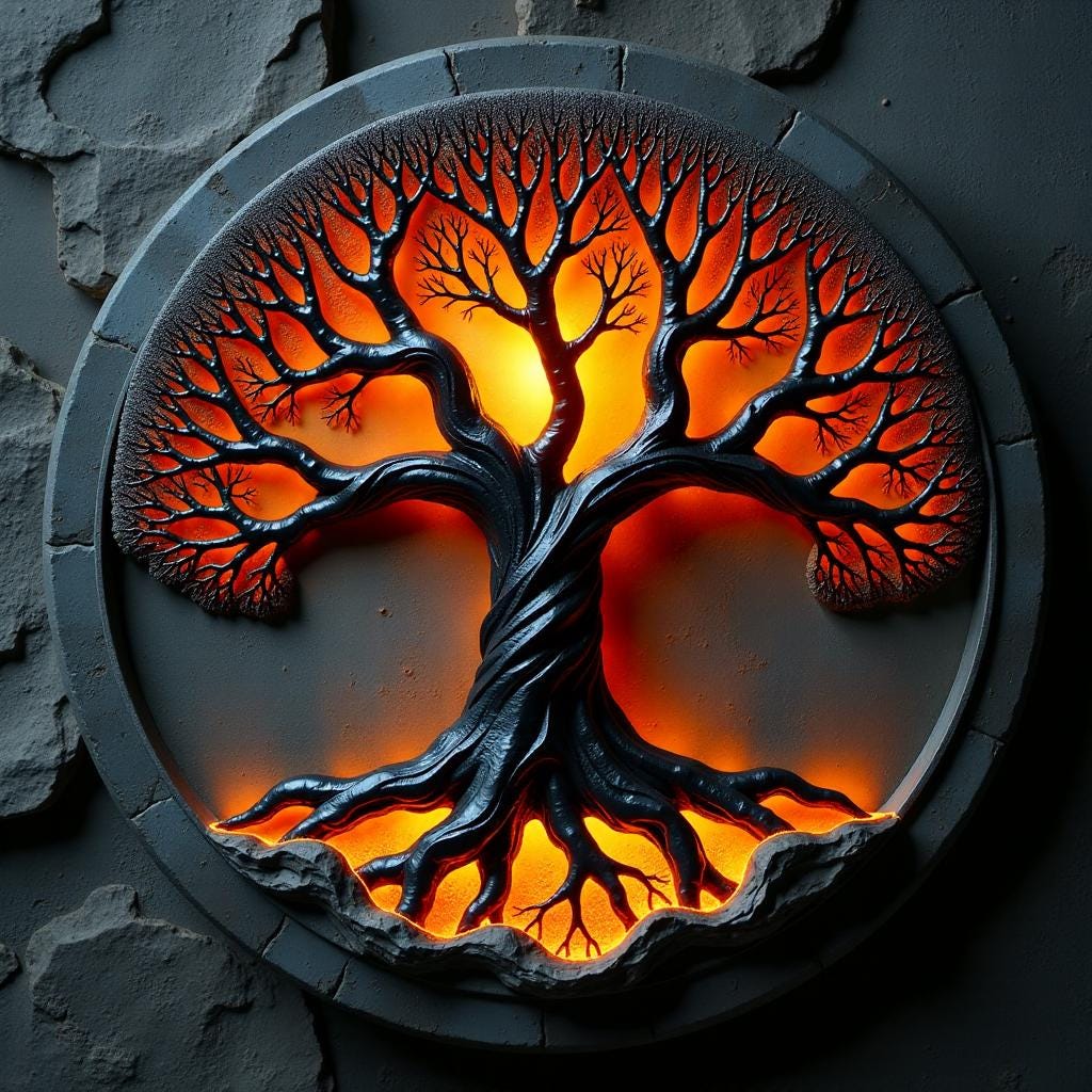 Round Tree of Life 3D STL Model for 3D Printing, CNC Relief ...