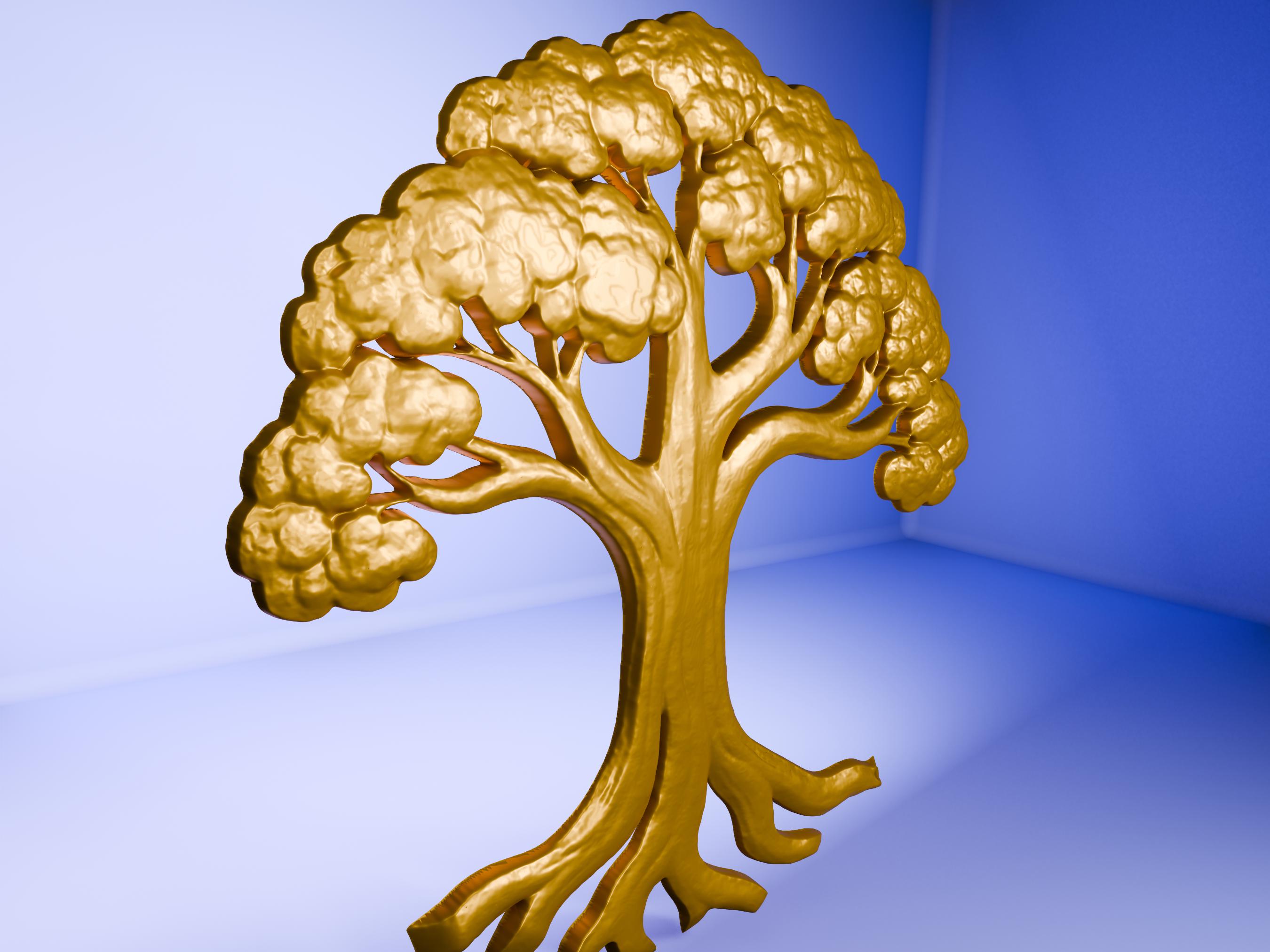 Tree 3D STL Model for Artcam, 3D Printer, CNC Relief, Woodworking, Wall ...