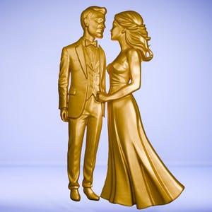 Bride and Groom 3D STL Mode - Etsy
