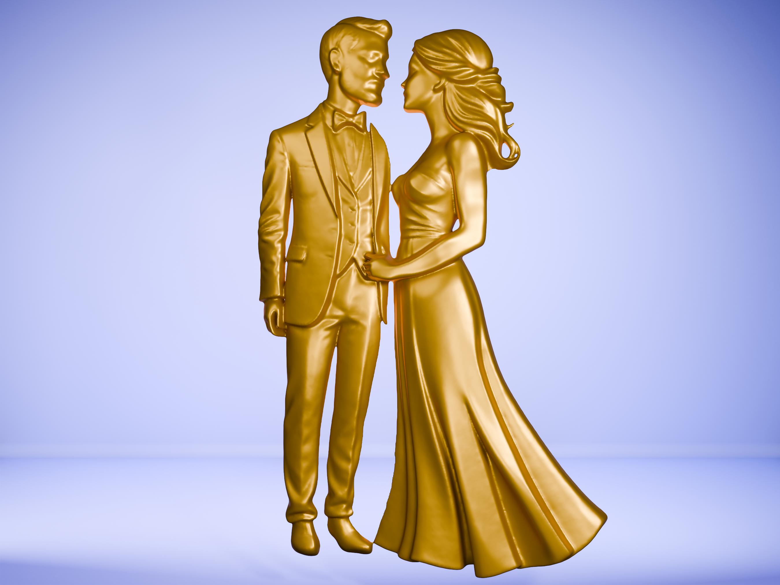 Bride and Groom 3D STL Mode - Etsy