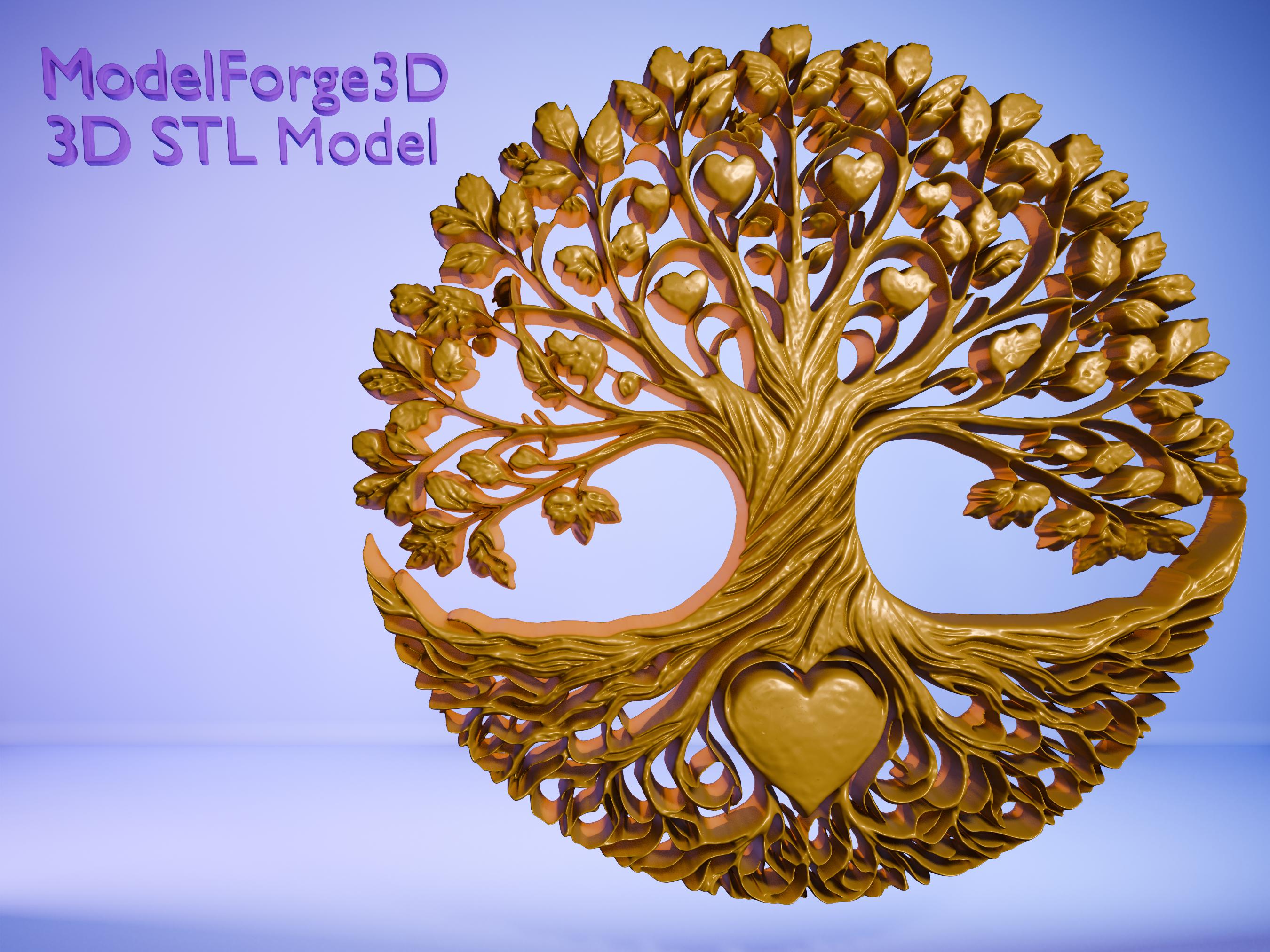Tree of Life Foundation of Love 3D STL Model - Etsy