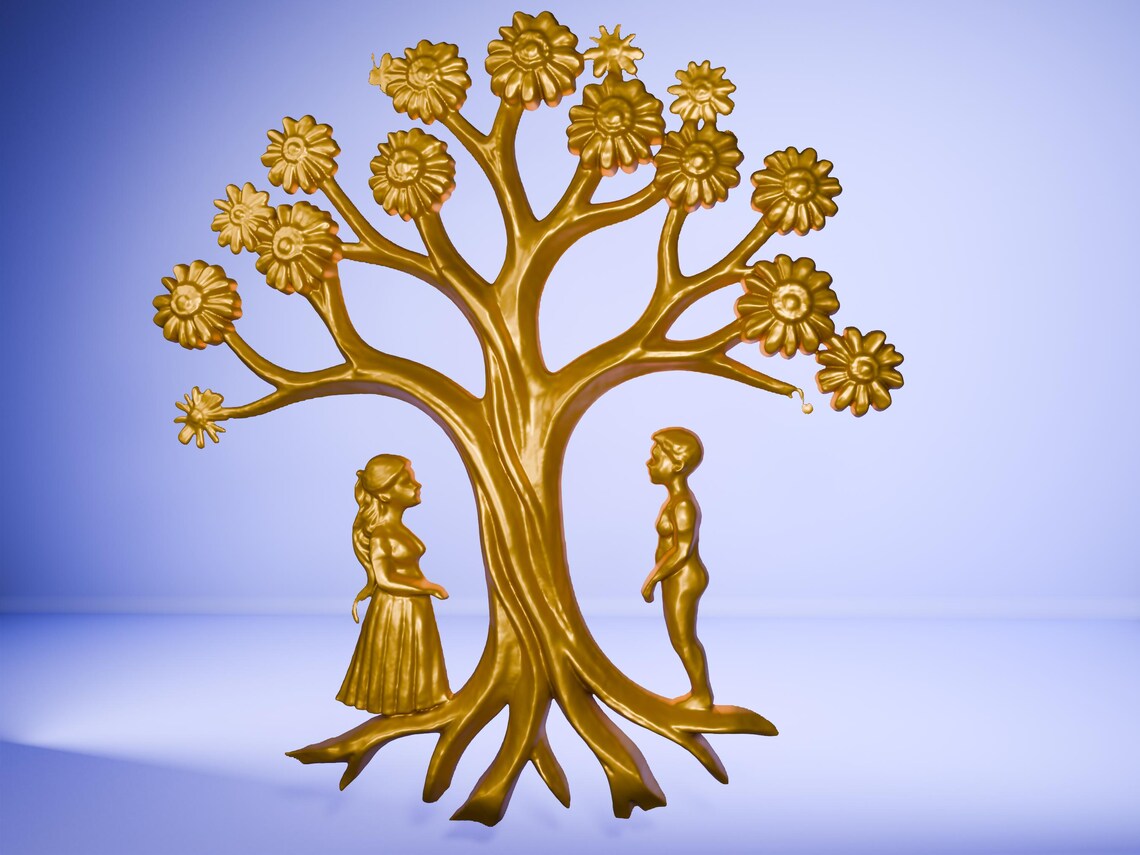 Tree of Life With Chldren 3D STL Model for Artcam, 3D Printer, CNC ...