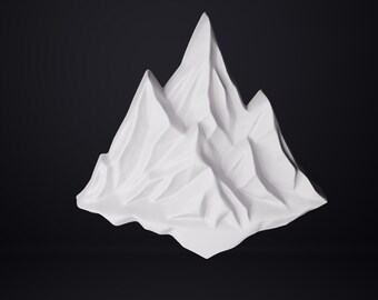 Mountain Range 3D STL Model for CNC Engraving, Wall Sculpture, Aspire ...