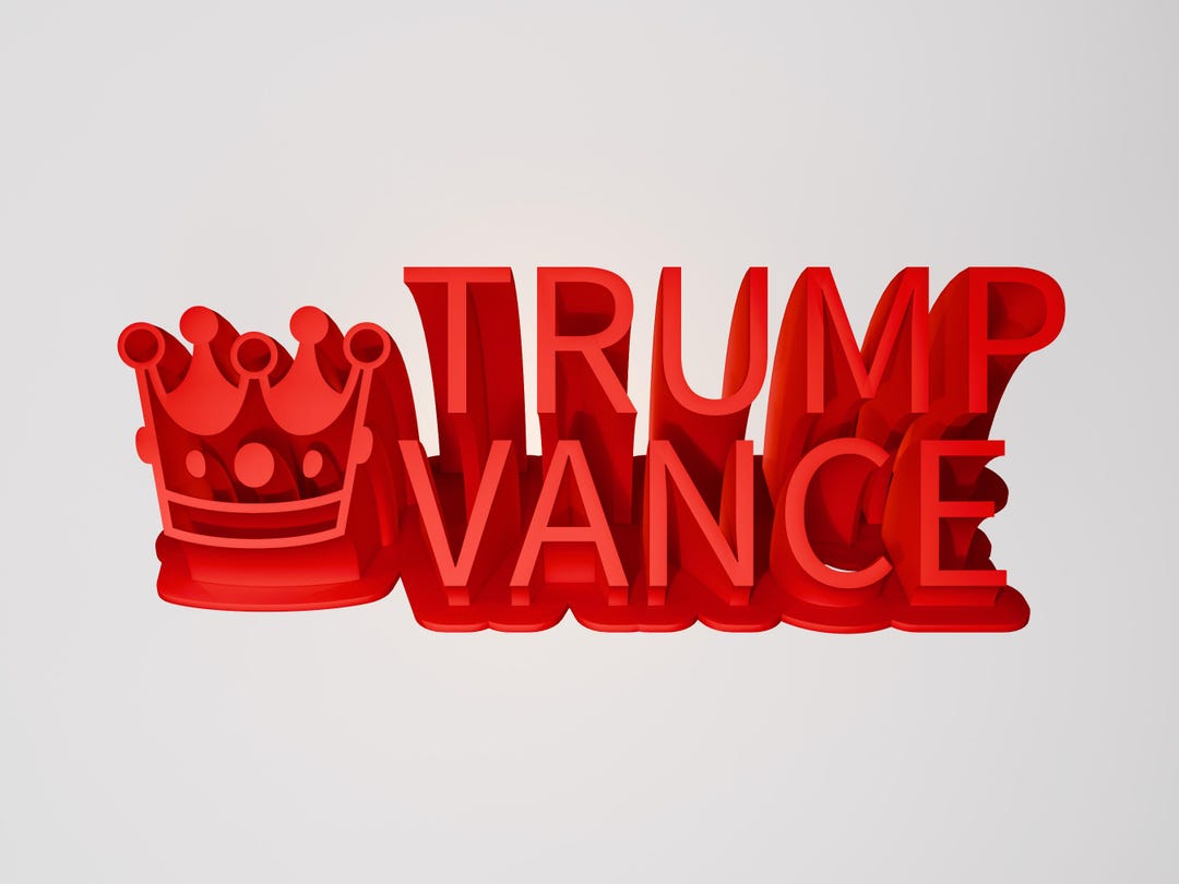 Trump Vance Name Plate 3D STL Model, 3D Printer File - Etsy