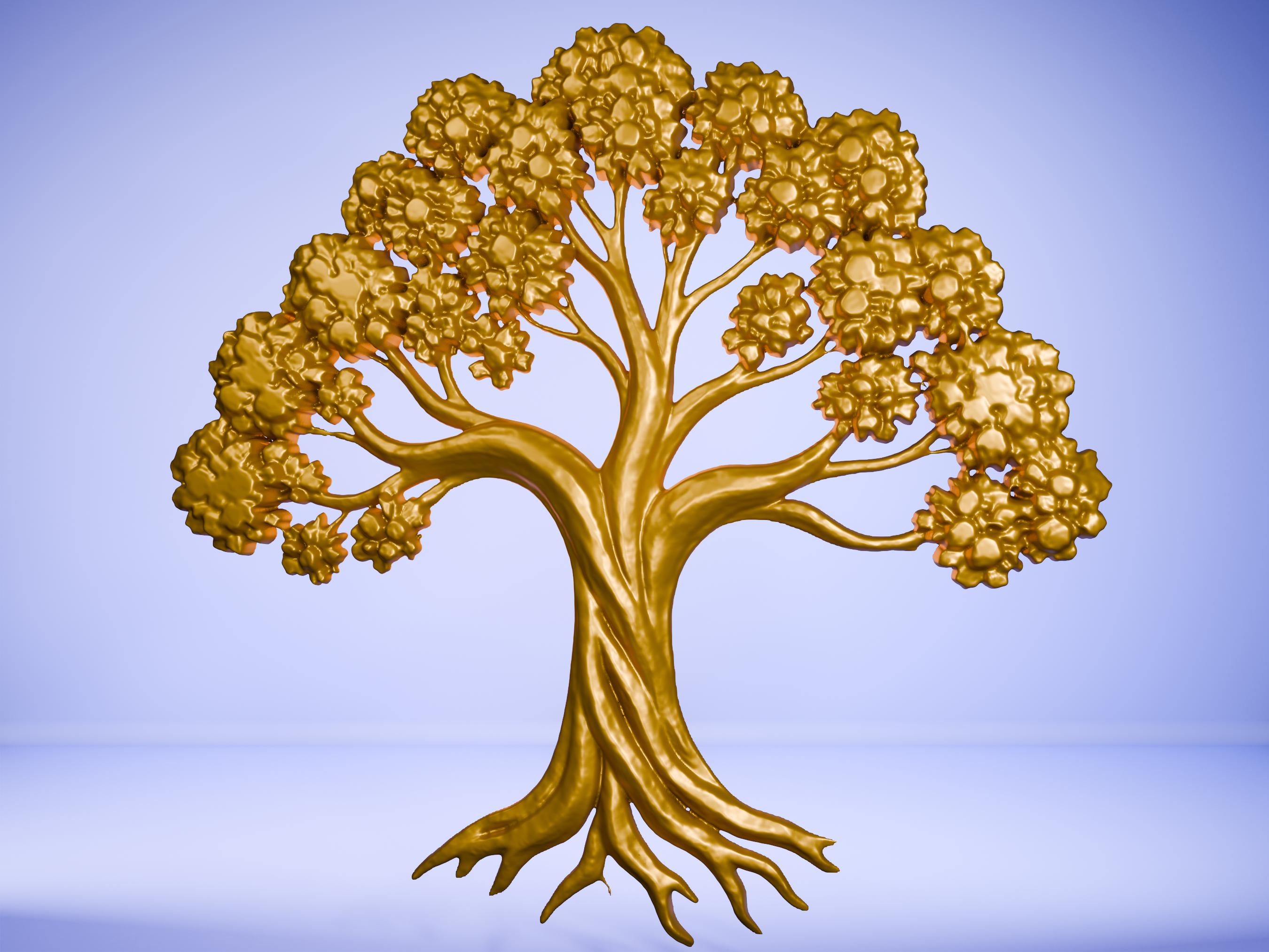Tree of Happiness 3D STL Model for Artcam, 3D Printer, CNC Relief ...