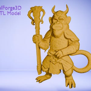 Wukong Chinese Monkey King 3D STL Model for Aspire, Artcam, 3D Printer ...