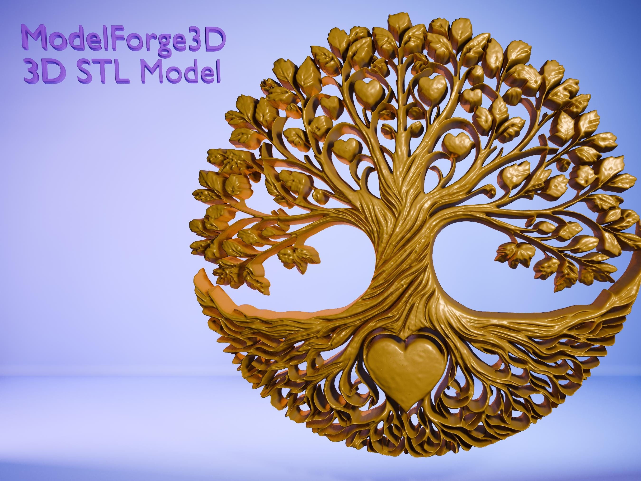 Tree of Life Foundation of Love 3D STL Model - Etsy