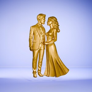 Bride and Groom 3D STL Mode - Etsy