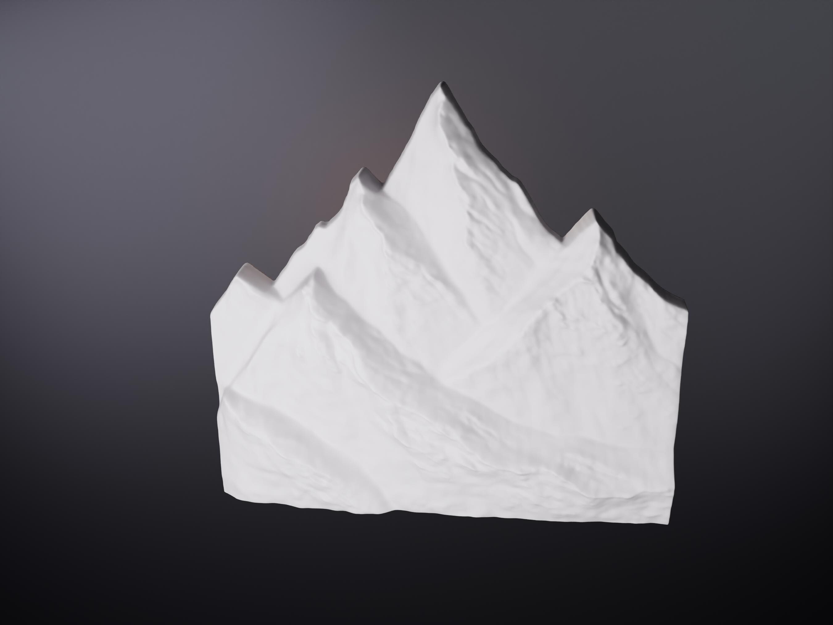 Mountain Range 3D STL Model for CNC Engraving, Wall Sculpture, Aspire ...